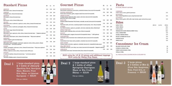 PIZZA PUB MENU + DETAILS » Heads Up Launceston 2021