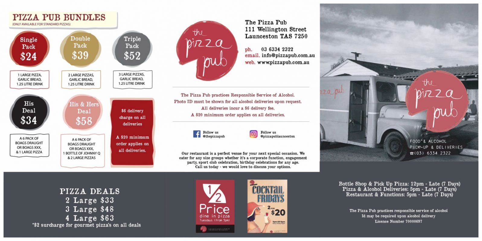 PIZZA PUB MENU + DETAILS » Heads Up Launceston 2021
