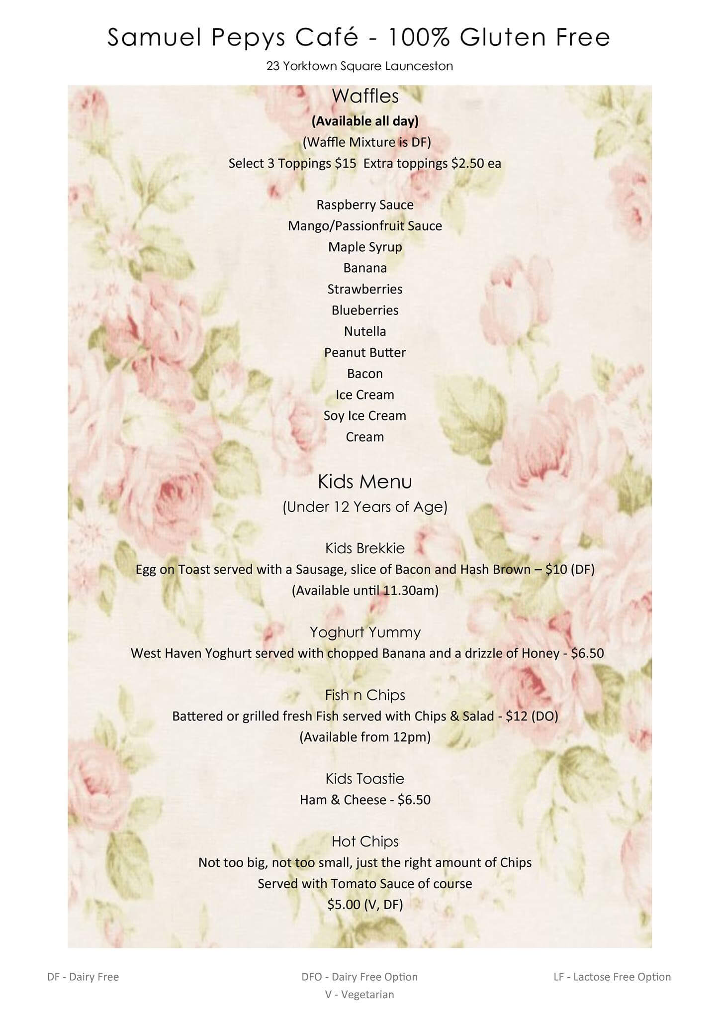 SAMUEL PEPY'S CAFÉ GLUTEN FREE - HEADS UP FOOD GUIDE