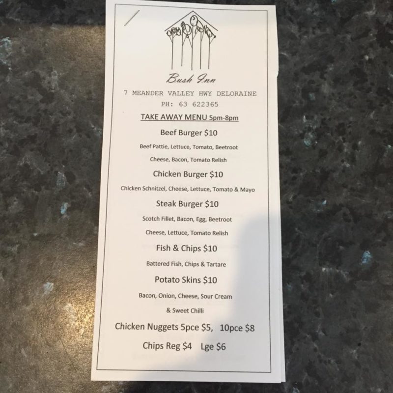 BUSH INN HOTEL DELORAINE » Heads Up Launceston & Food Guide