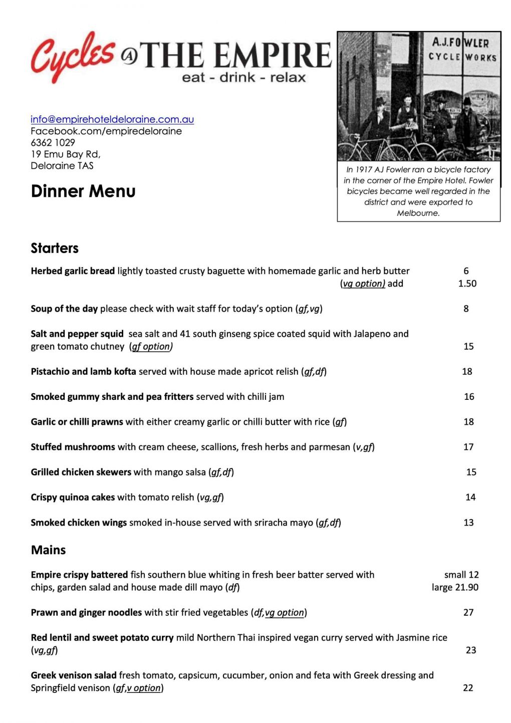 EMPIRE HOTEL DELORAINE » Heads Up Launceston