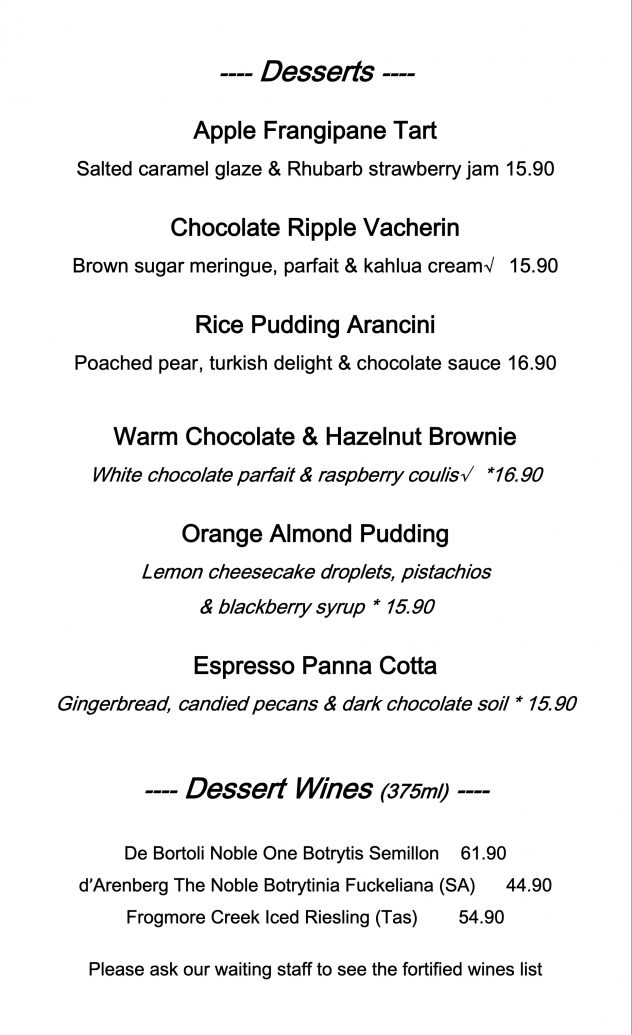 THE GORGE RESTAURANT » Heads Up Launceston