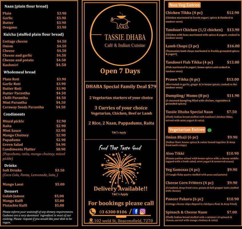 TASSIE DHABA | Heads Up Launceston