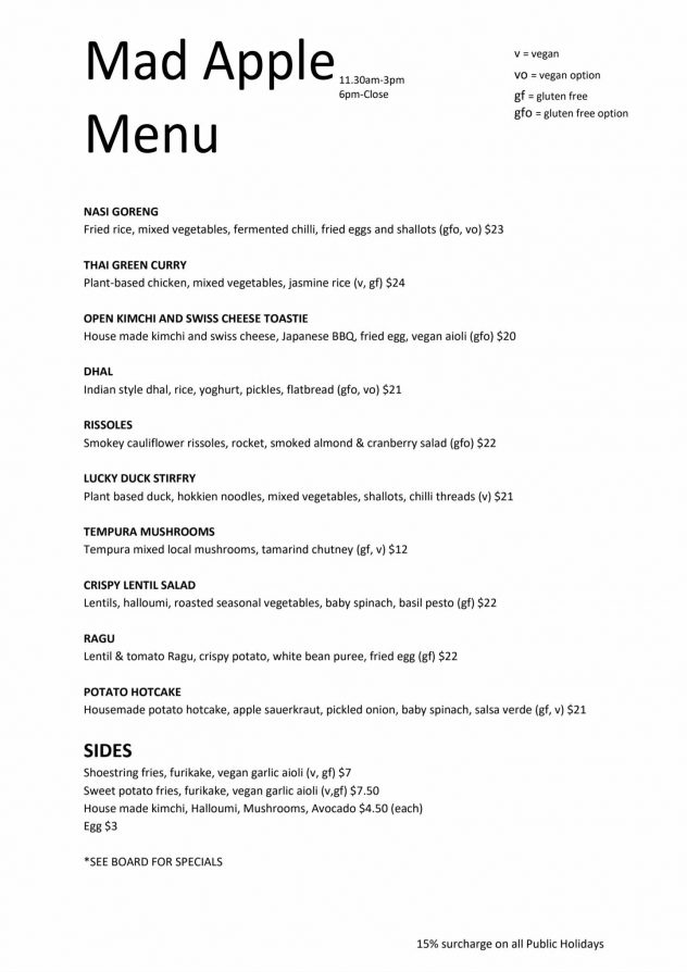 MAD APPLE CAFÉ » Heads Up Launceston 2021