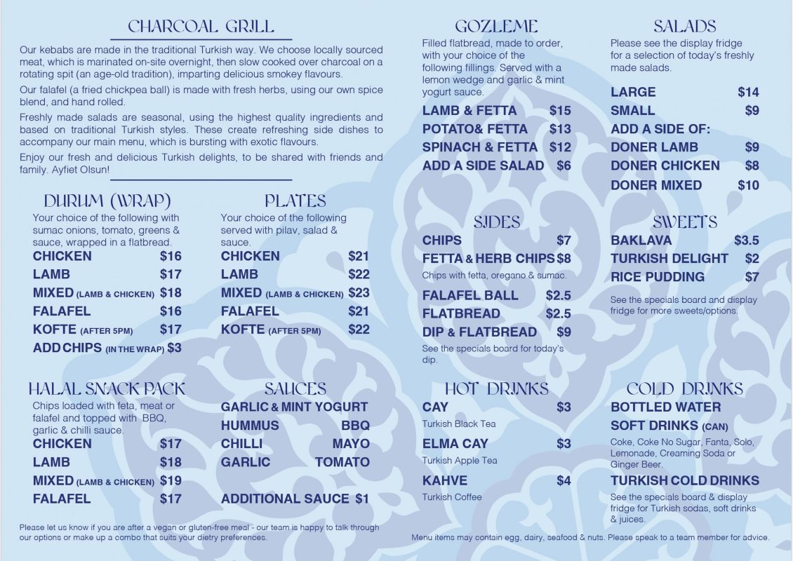 TURKISH TUKKA CHARCOAL GRILL | Heads Up Launceston Food Guide