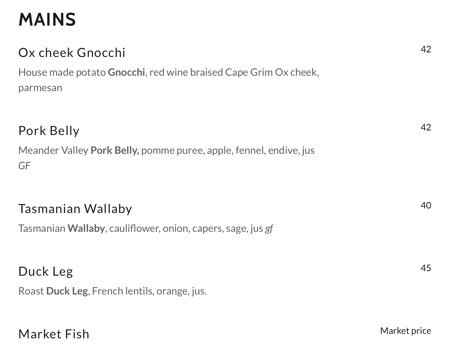 LUZ RESTAURANT | Heads Up Launceston Food Guide