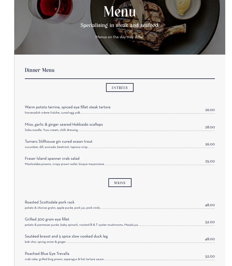 ALIDA @ PENNY ROYAL | Heads Up Launceston Food Guide