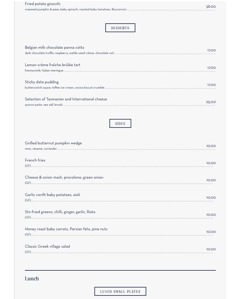 ALIDA @ PENNY ROYAL | Heads Up Launceston Food Guide