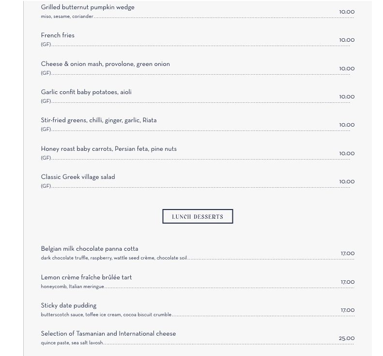 ALIDA @ PENNY ROYAL | Heads Up Launceston Food Guide