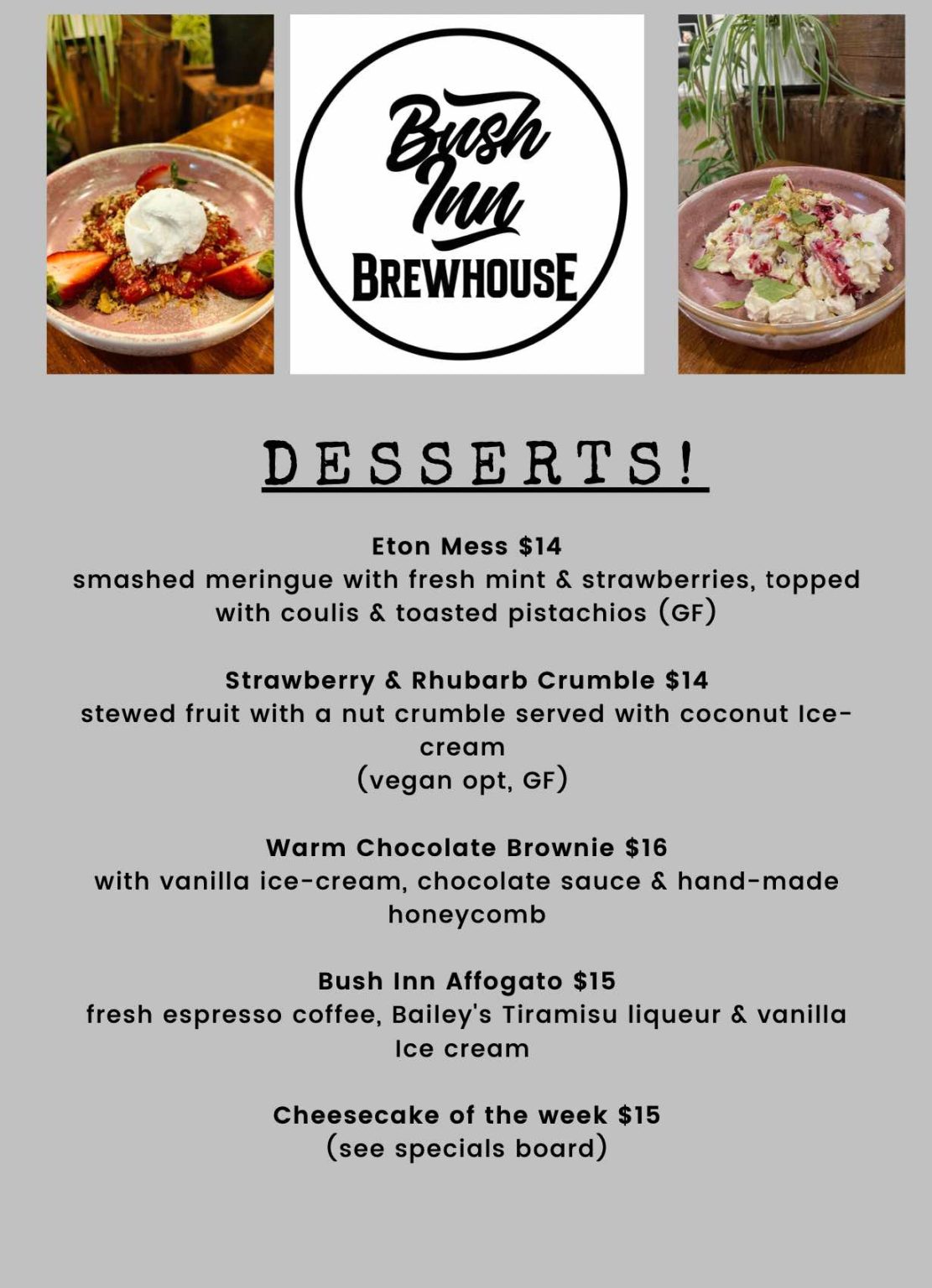 BUSH INN BREWHOUSE | Heads Up Launceston Food Guide