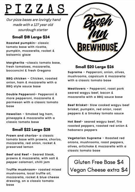 BUSH INN BREWHOUSE | Heads Up Launceston Food Guide