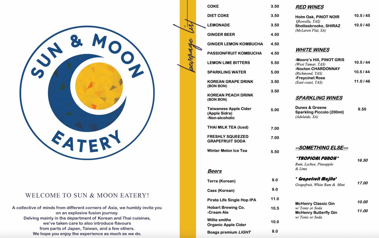 SUN & MOON EATERY | Heads Up Launceston Food Guide