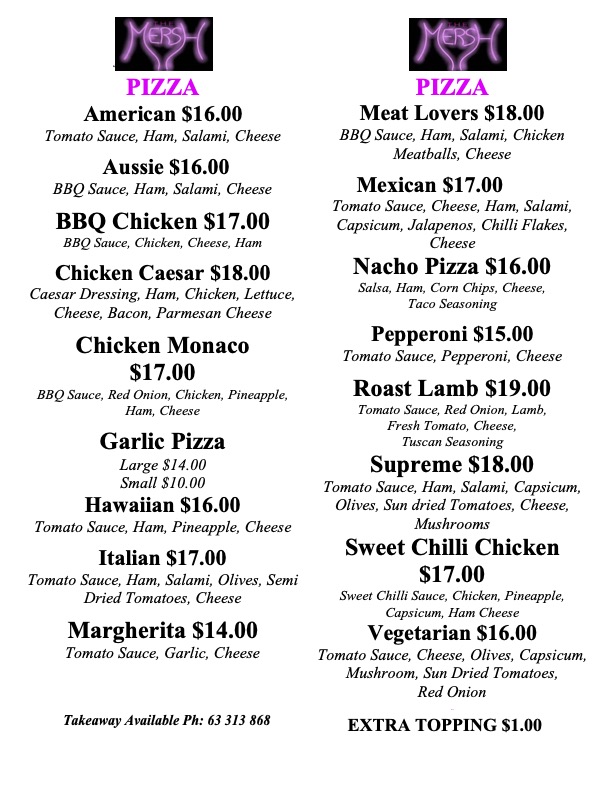 COMMERCIAL HOTEL (MERSH) | Heads Up Launceston Food Guide