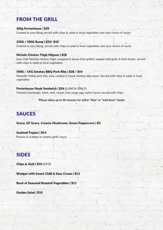 NEWSTEAD HOTEL | Heads Up Launceston Food Guide