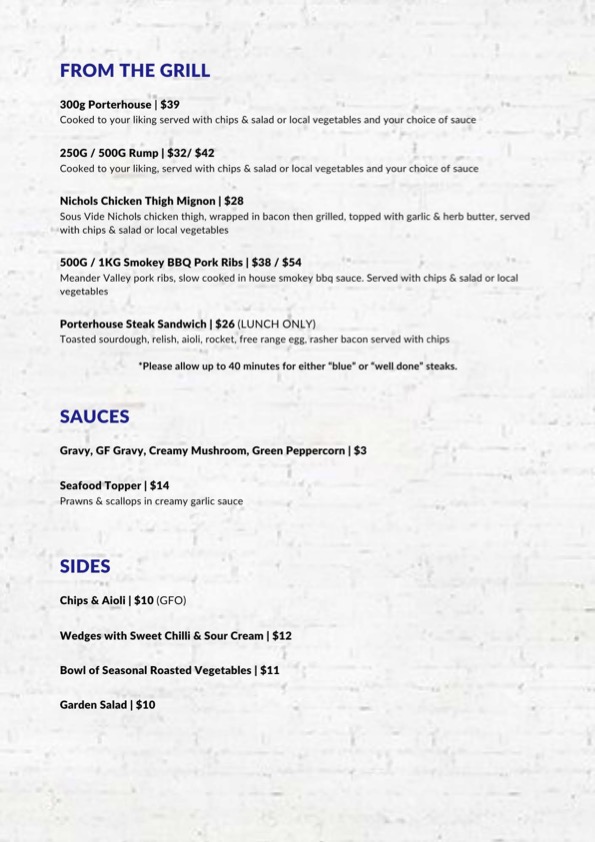 NEWSTEAD HOTEL | Heads Up Launceston Food Guide