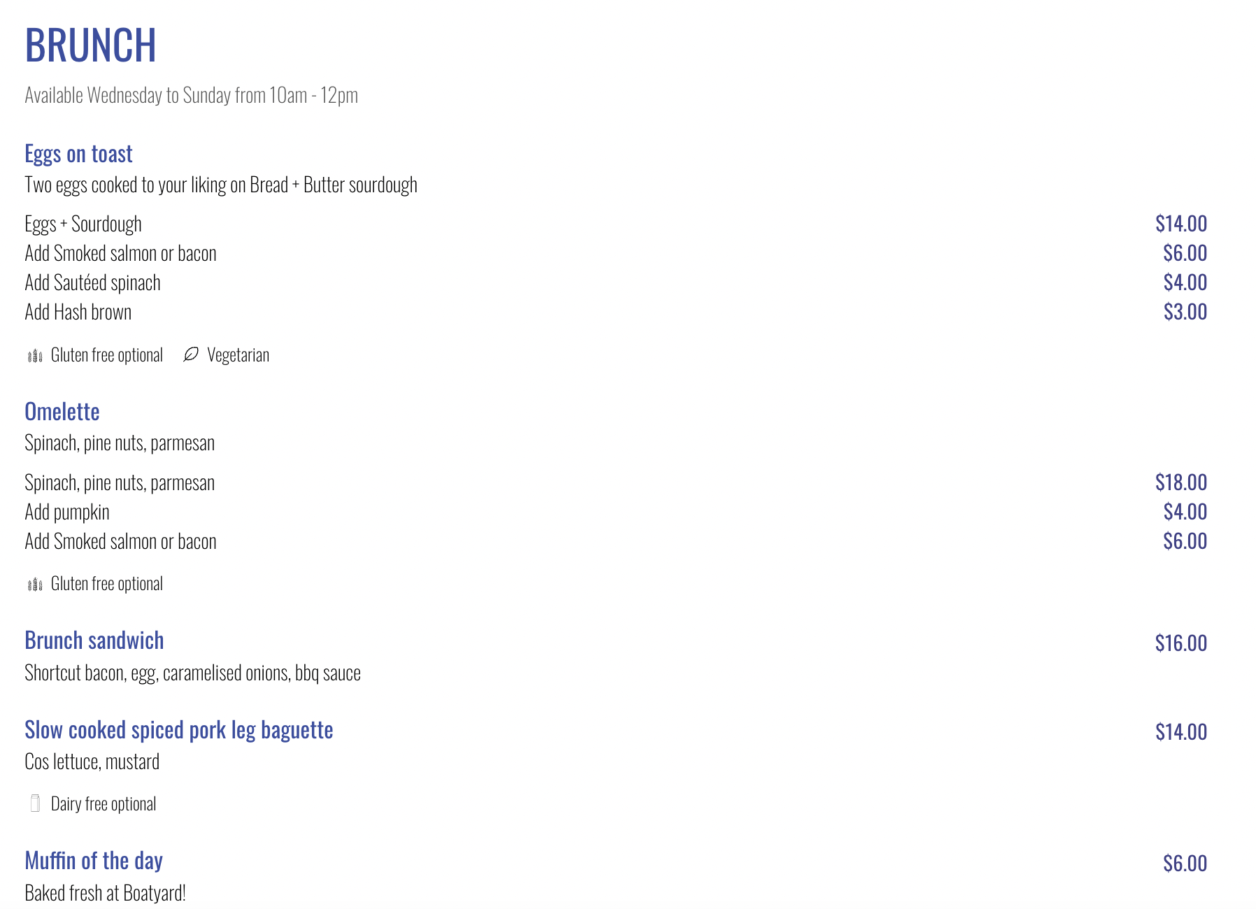 BOATYARD RESTAURANT | Heads Up Launceston Food Guide