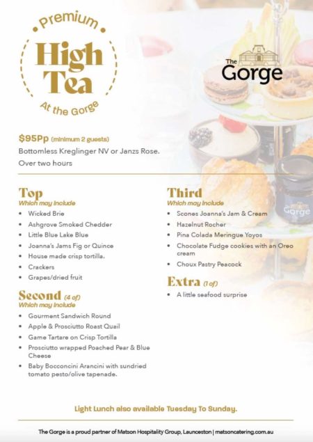 GORGE RESTAURANT | Heads Up Launceston Food Guide 2025